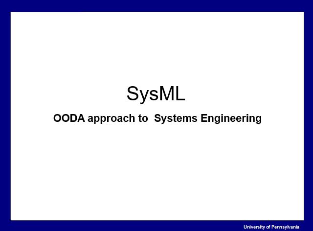 SysML OODA approach to Systems Engineering | SE Goldmine